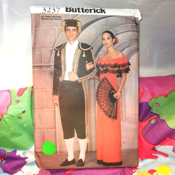 Butterick | Office | Butterick 3237 P479 Menwomen Spanish Costume ...